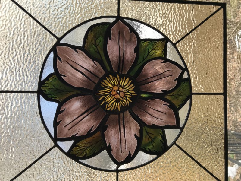 Painted Flower - GEORGIA STAINED GLASS WERKS